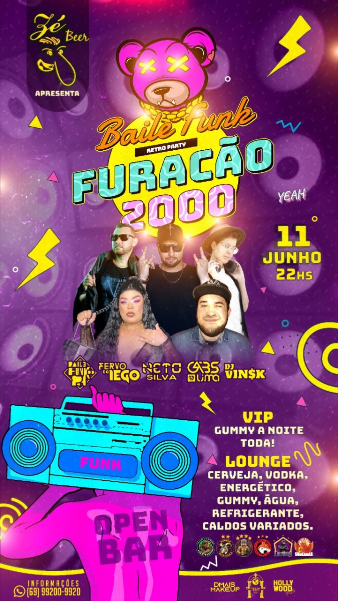 SORTEIO: Confira os sorteados para o Baile Funk 'Furacão 2000' Retrô ...